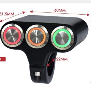 CNC | Three Button Motorcycle Switch Module (Universal) | MotorbikeCustoms