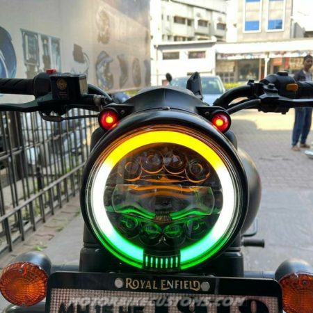 Led Headlight For Royal Enfield 7-Inch 90-110 Watts | MotorbikeCustoms ...
