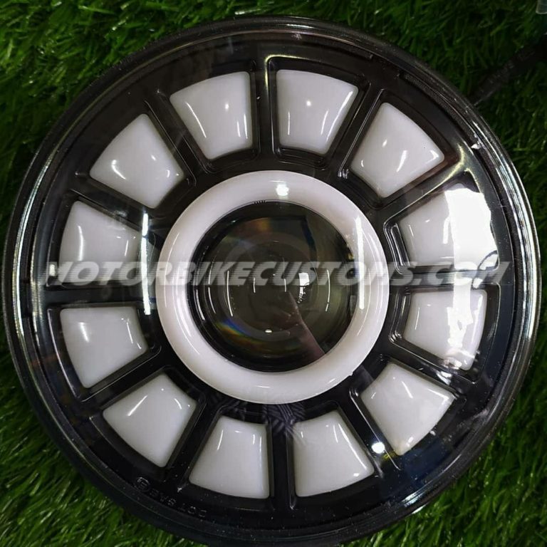 HJG Bullet Led Headlight For Royal Enfield 7-Inch 90-110 Watts