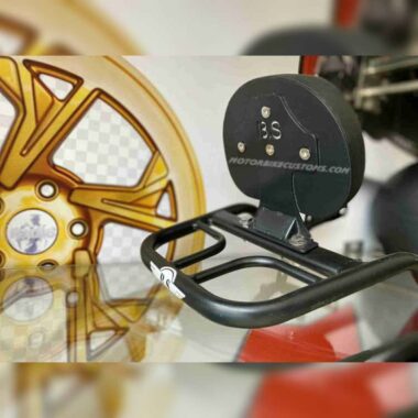 Premium Backrest with Carrier for Honda H'ness CB350 | MotorbikeCustoms