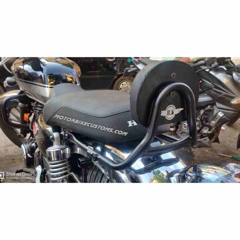 Premium Backrest For Honda H'ness CB350 | MotorbikeCustoms | Check Now!