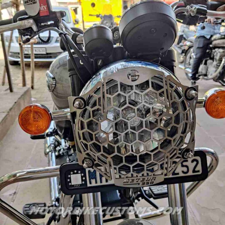 Headlight Grill For Royal Enfield Meteor 350 | MotorbikeCustoms | Check ...