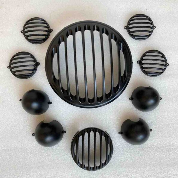 Meteor 350 Full Grill Set For Headlight All Light Parts Protection ...