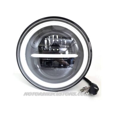 HJG Minus Thunder LED Headlight With DRL | MotorbikeCustoms | Check Now!