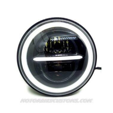 HJG Minus Thunder LED Headlight With DRL | MotorbikeCustoms | Check Now!