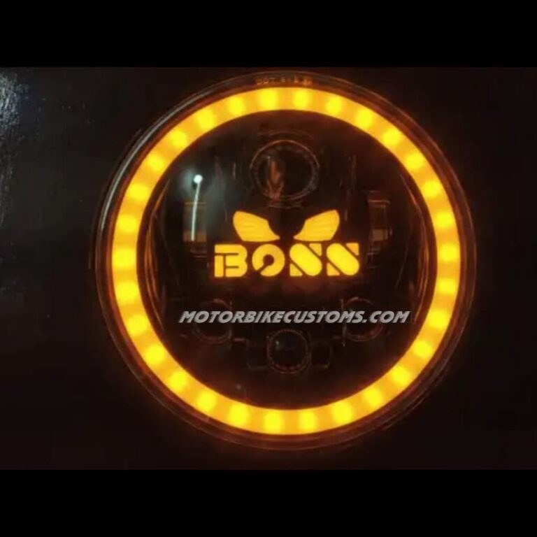 HJG Skull LED Headlight With DRL (90-110Watts) | MotorbikeCustoms ...