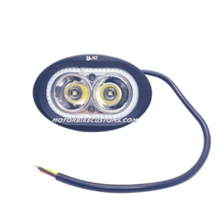 HJG Oval Shape LED Fog Light With DRL (1pc) (20 Watts) | MotorbikeCustoms