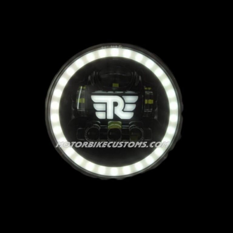 Royal Enfield Logo Thunder LED Reflect Headlight With DRL ...