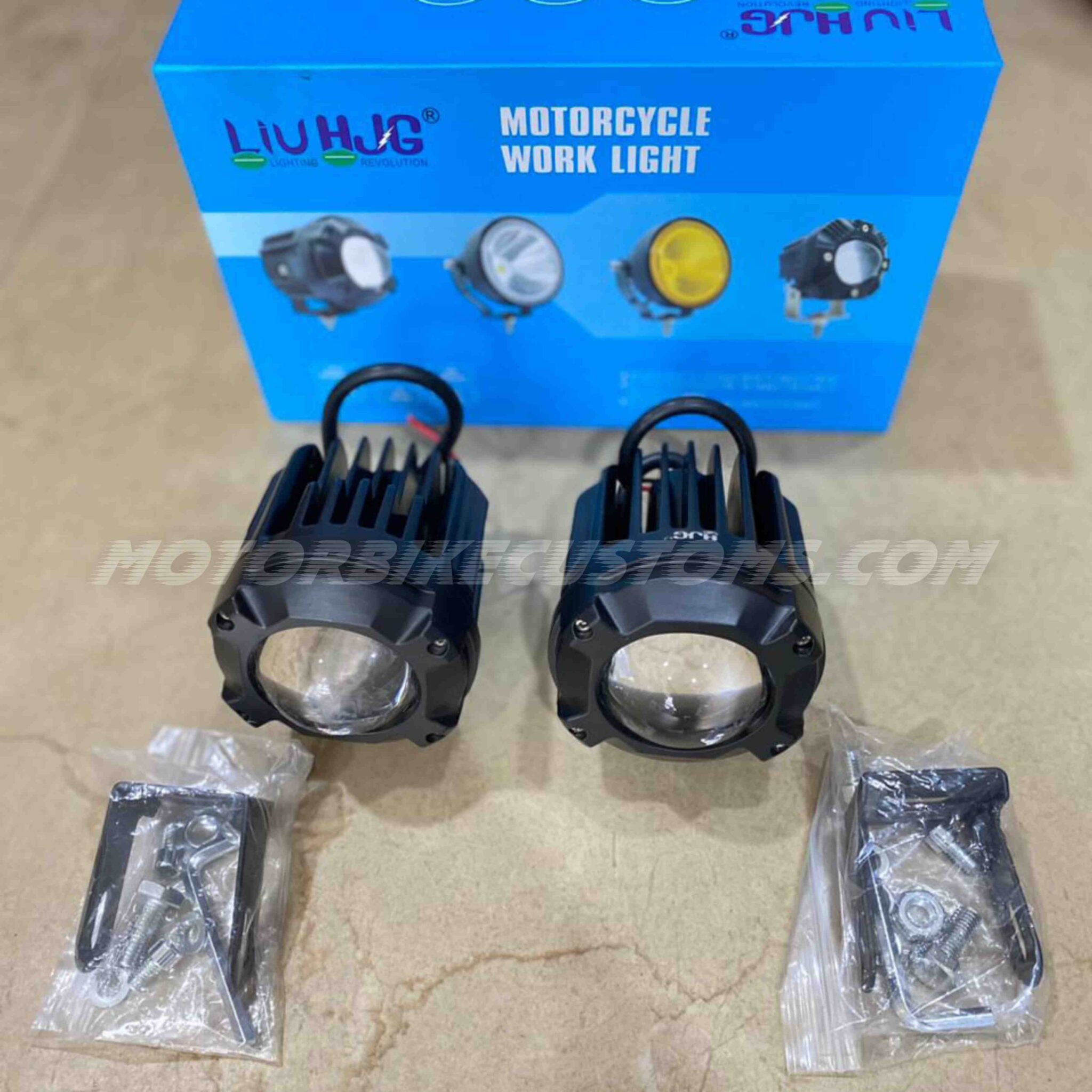HJG 4 LED CREE LED 60W Fog Lights With Cap (2pc) | MotorbikeCustoms ...