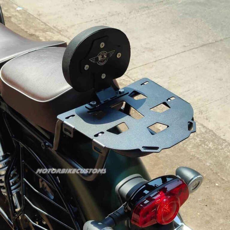 Premium Backrest For Honda H'ness CB350 | MotorbikeCustoms | Check Now!