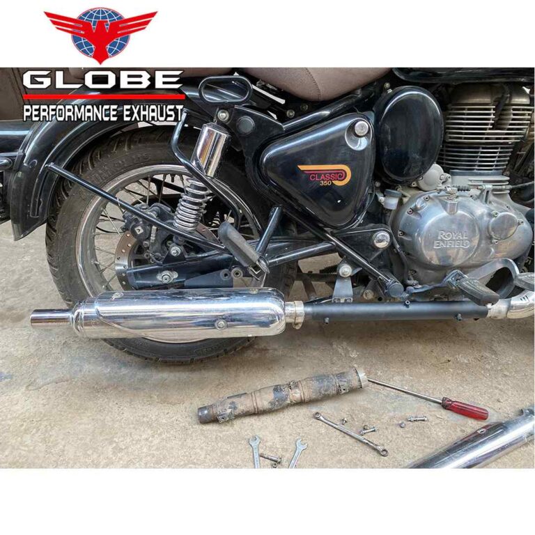 Globe Empty Catalytic Converter For Royal Enfield | MotorbikeCustoms ...