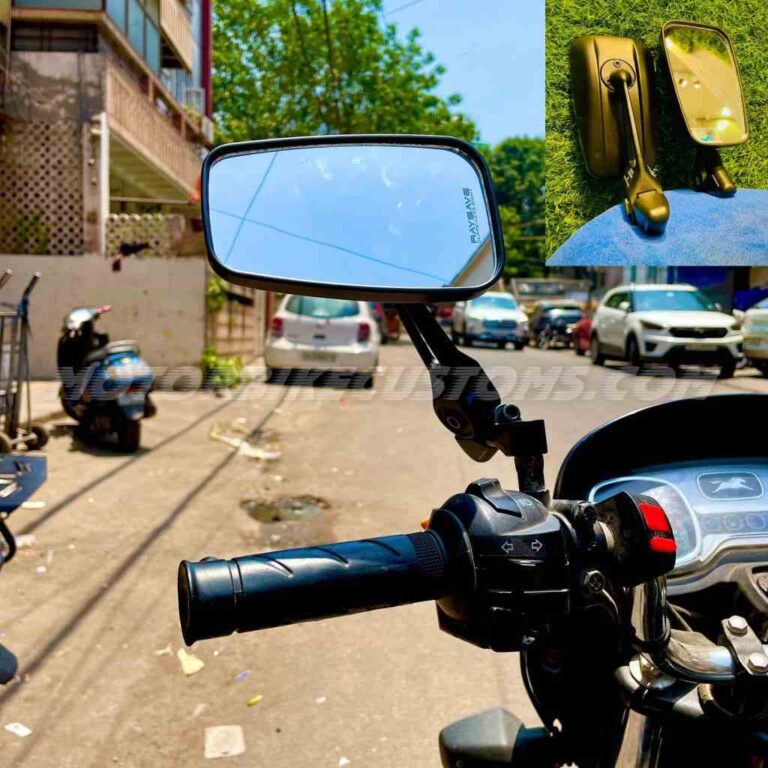 Napoleon Square Bar End or Yoke Fitting Side Mirrors