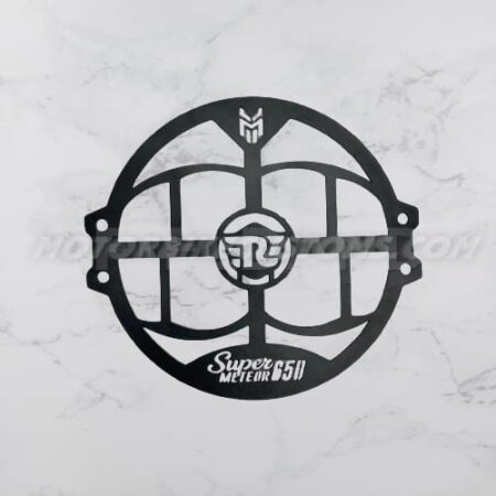 RE logo Meteor 650 Headlight Protection Grill | MotorbikeCustoms ...