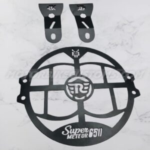 RE logo Meteor 650 Headlight Protection Grill | MotorbikeCustoms ...