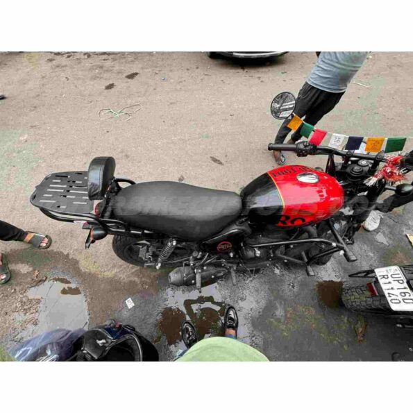 Backrest With Carrier Plate For Hunter 350 | MotorbikeCustoms